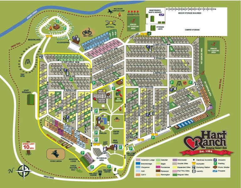 Campground Map | Hart Ranch Resort | Black Hills