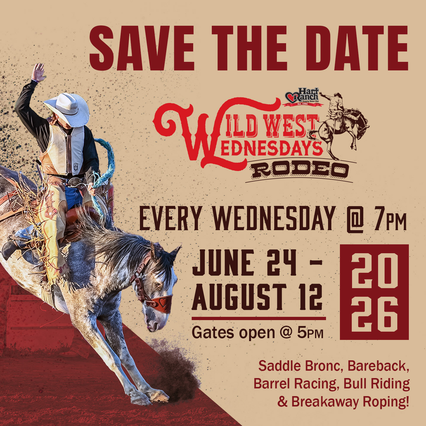 Wild West Wednesdays Black Hills Rodeos at Hart Ranch Resort